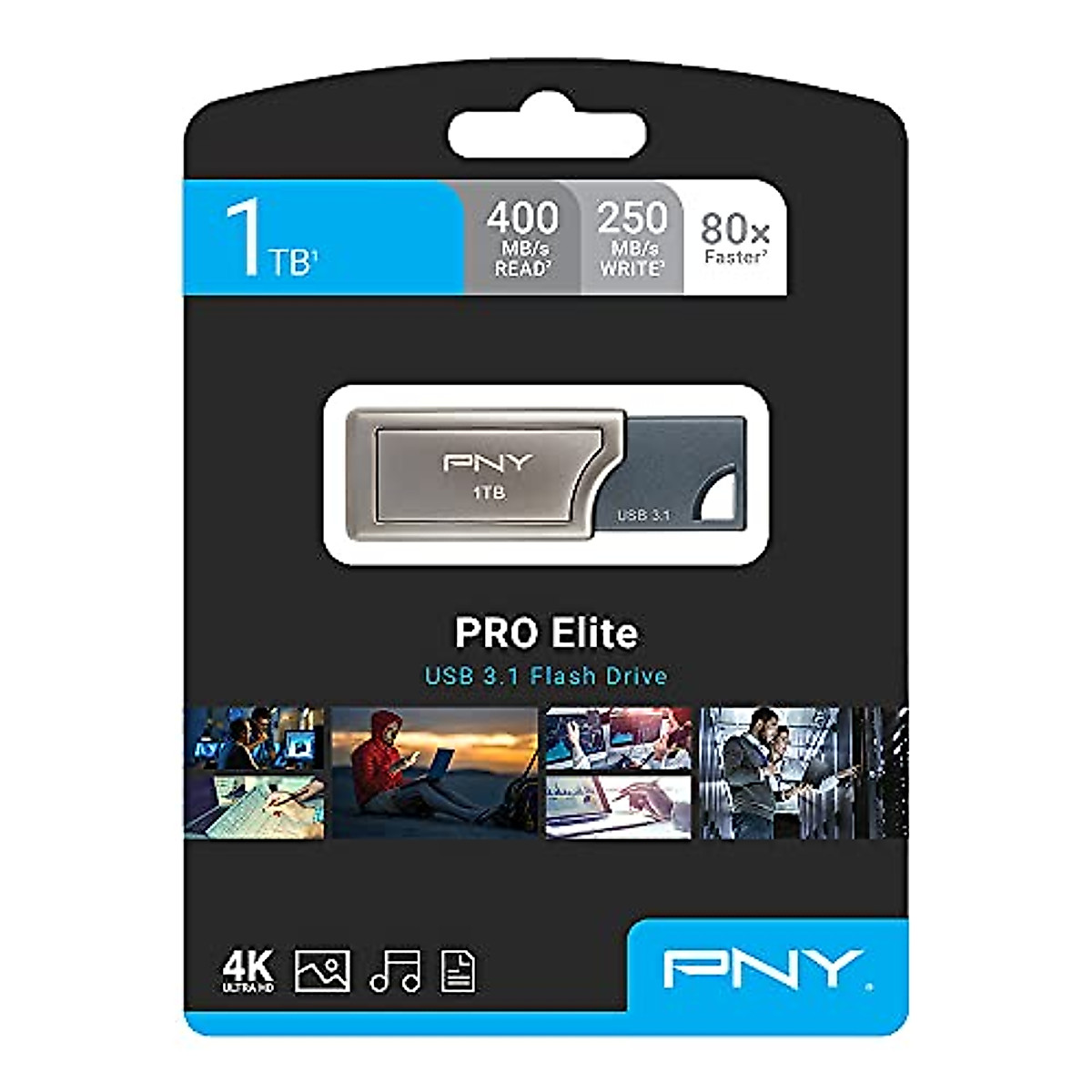 PNY 1TB PRO Elite USB 3.1 Flash Drive - 400MB/s