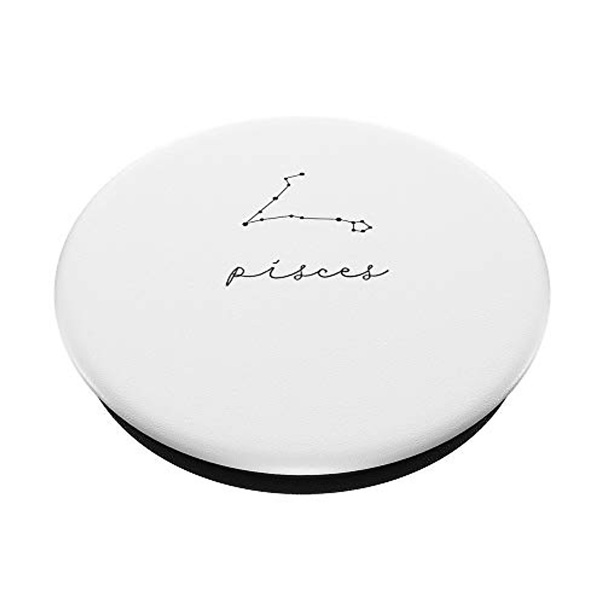 Minimal Pisces Lettering Astrology Zodiac Sign PopSockets PopGrip: Swappable Grip for Phones & Tablets