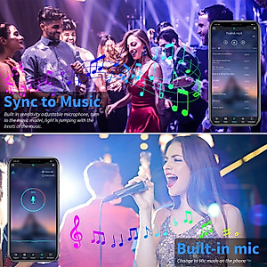 ehomful 130ft Led Lights Ehomful App Control Music RGB 5050 Color Changing Smart Led Strip Lights Kit with 44 Keys Remote, Led Lights for Bedroom,Room,Apartment,Kitchen,Party Decorations