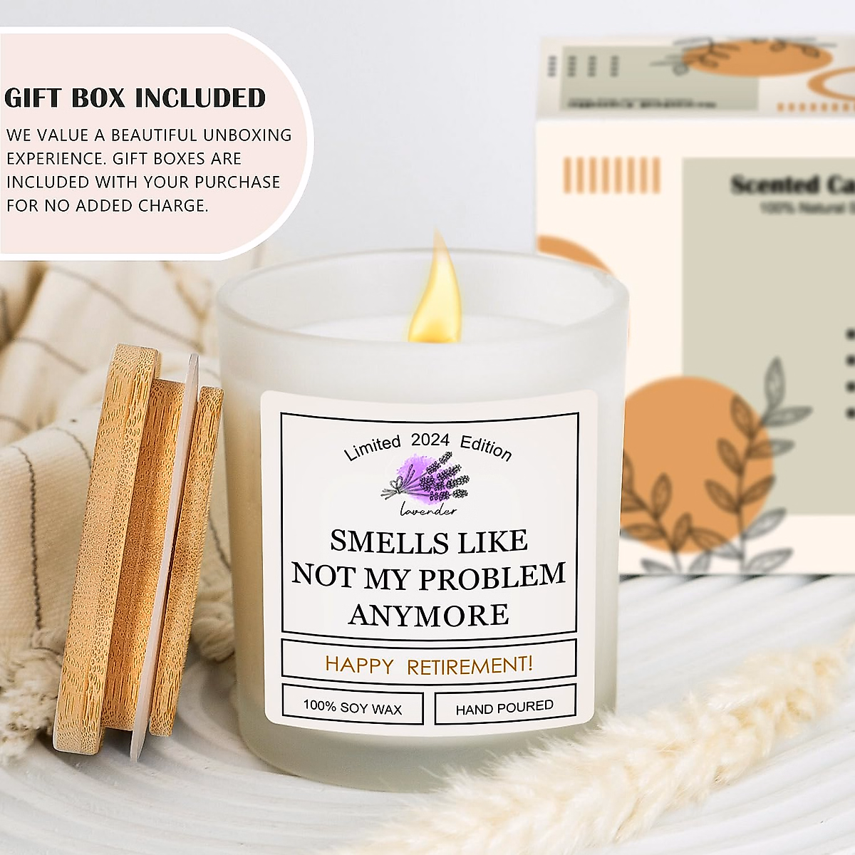 Retirement Gift for Woman, Retirement Gifts for Men Women Farewell Gifts for Coworker Teachers Friends Boss 2024 Leaving Goodbye, Best Cool Happy Retirement Party Decorations Banner Card Candles Gifts