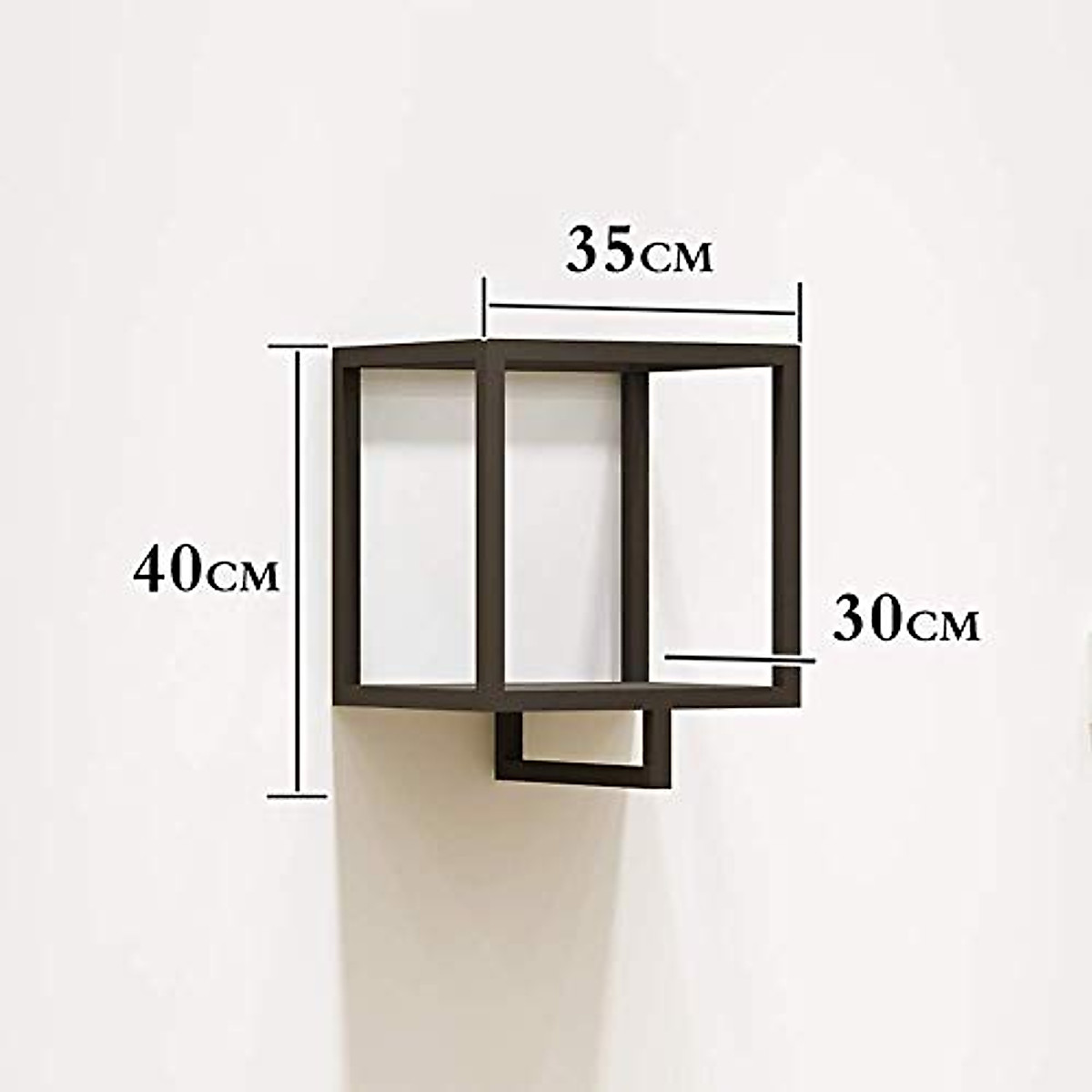 PIBM Stylish Simplicity Shelf Wall Mounted Floating Rack Shelves Coat Rack Metal Display Stand Decoration Bedroom Bathroom Clothing Store,4 Styles, Black , 100x30x40cm
