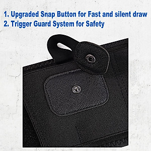 Belly Band Gun Holster for Concealed Carry - Waist Pistol Holsters for Women and Men - Fits Glock, Ruger LCP, Taurus G2C, S&W M&P 40 Shield Bodyguard, Sig Sauer, Kahr, Beretta, 1911, etc