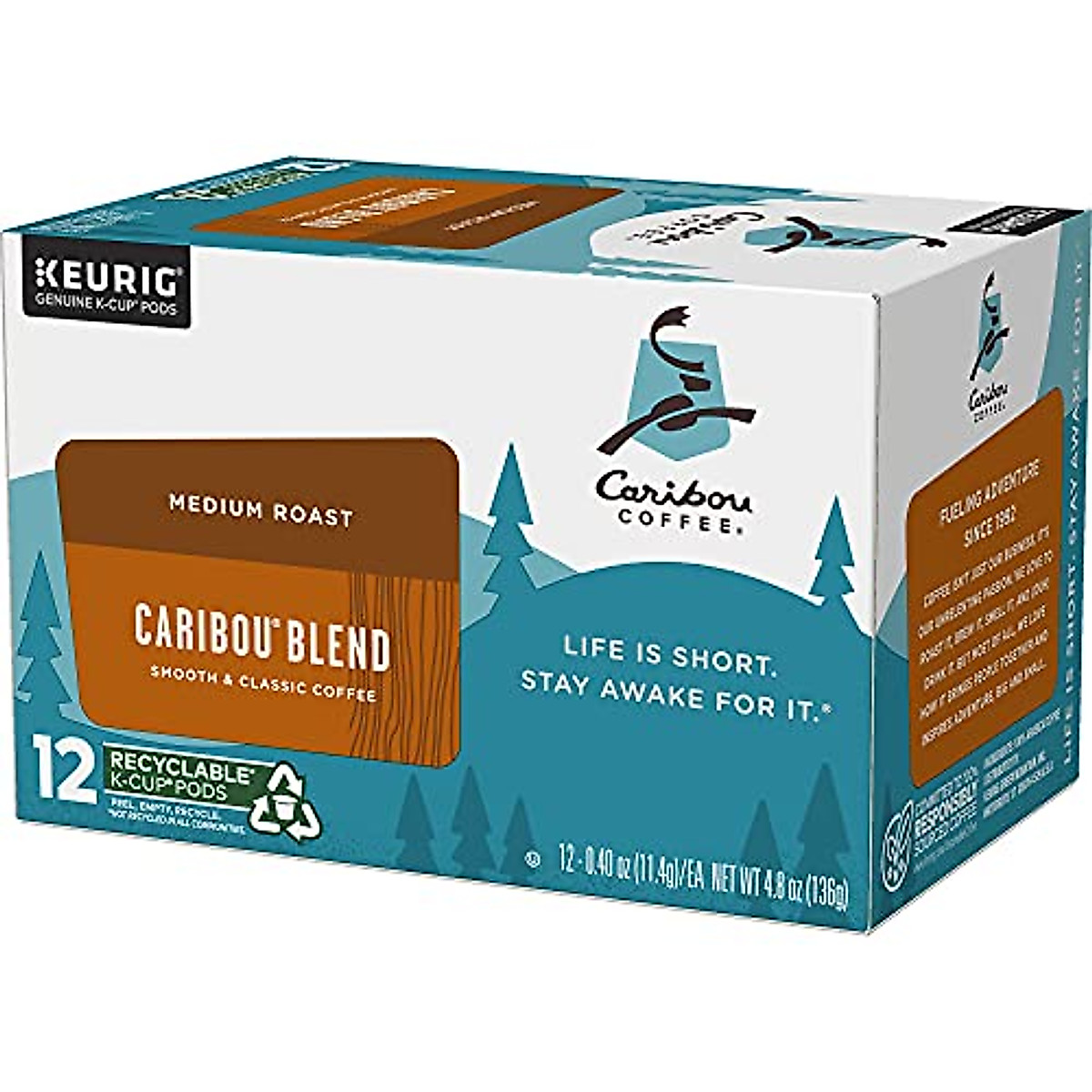 Caribou Coffee Caribou Blend Keurig K-Cups Coffee, 12 Count