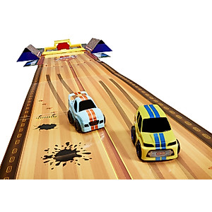 Little Tikes, My First Cars, Crazy Fast 3-in-1 Rollin’ Bowlin’ Racin’ Playset with 2 Exclusive Pullback Toy Car Vehicles, Goes up to 50ft!