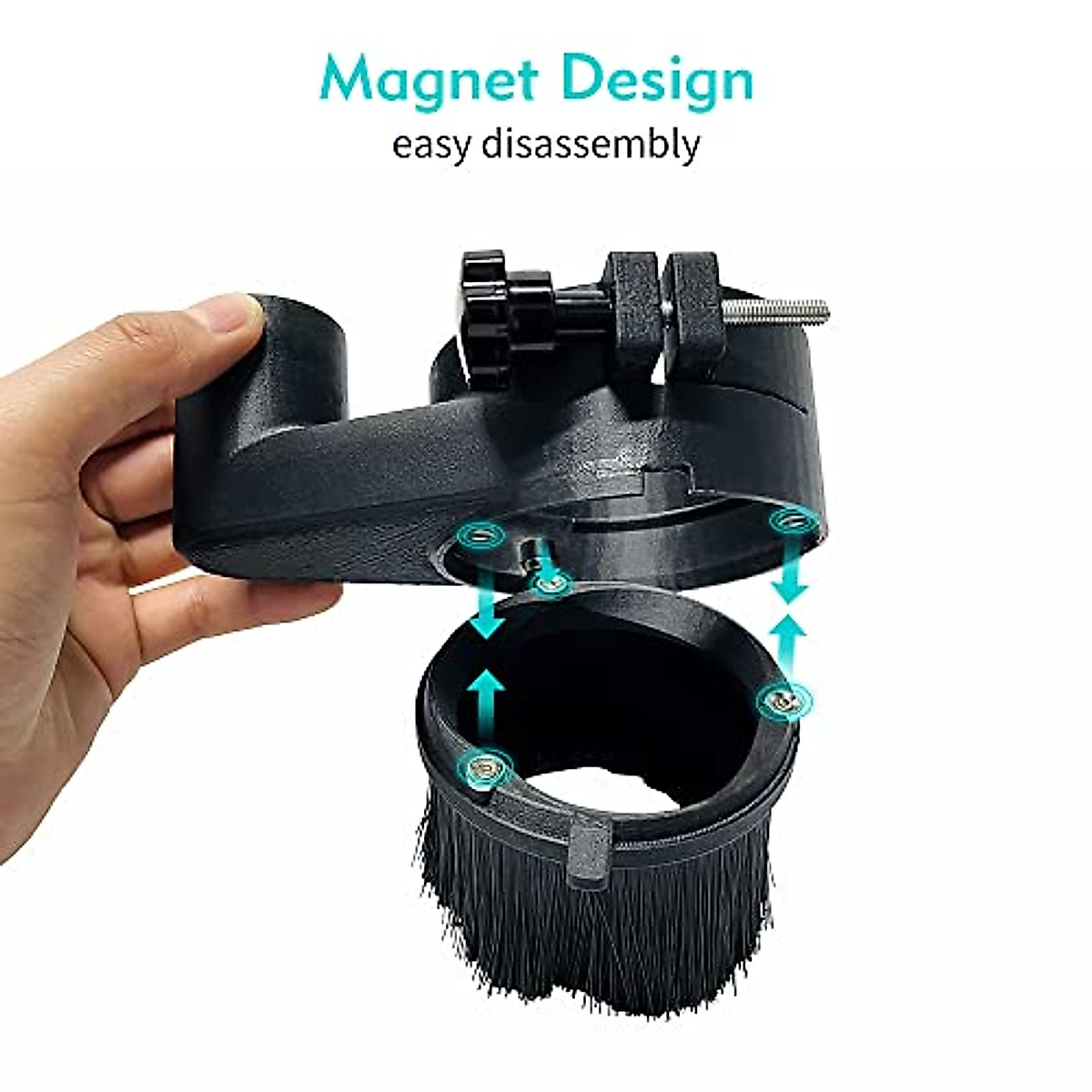 ANNOY TOOLS 65mm Brush Vacuum Cleaner Engraving Machine Dust Collector Cover for CNC Router Milling Spindle,3D Printing Manufacturing(65mm)