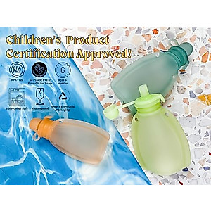 Eco Mama Shop: Toddler Reusable Silicone Food Pouches, 3 Pack, Squeeze Pouches for Kids, Refillable Pouches for Applesauce Yogurt and Purees, Baby Food Feeder