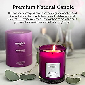 Candle Gifts for Women - Lavender Scented Candle for Home - Purple, Long Burning Soy Candle (40+ hrs / 8 oz) - Lavender & Eucalyptus