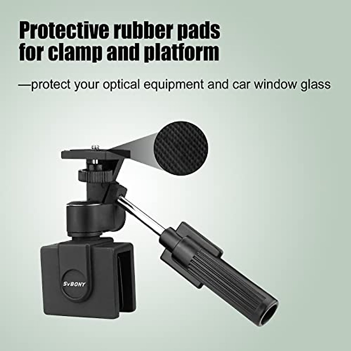 SVBONY SV126 Car Window Mount Adjustable Vehicle Clamp Mount Compact for Spotting Scope Monocular Binocular Telescope SLR Camera with Mounting Thread