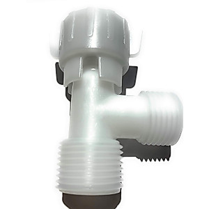 Plastic 7/8"(15/16") x 7/8"(15/16") x 1/2" T adapter connector for Bidet, toilet with Rubber Washer US Specification