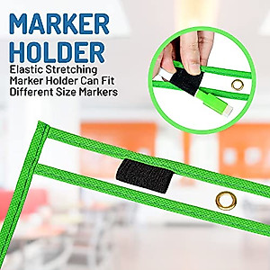 BONBELA Dry Erase Pockets - 30 Pack EASYWipeXL Heavy Duty Sheet Protectors Quickly Wipe to a Flawless Clean - Save a Bundle on 10 x 13 Reusable Dry Erase Sheets Sleeves for Work & School Worksheets