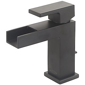 Pioneer 3MO170-MB 1-Hole Installation Single Handle Waterfall Bathroom Faucet in Matte Black