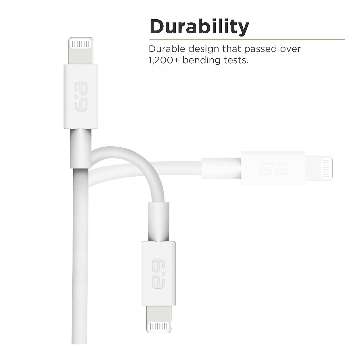 PureGear USB C to Lightning Cable (3 ft, White), MFi Certified Cable for iPhone 14 Pro Max/14/13 Pro Max/13/12 Pro Max/12/11 Pro Max/11/X/XS/SE/AirPods Pro, Supports Power Delivery Fast Charging Cord