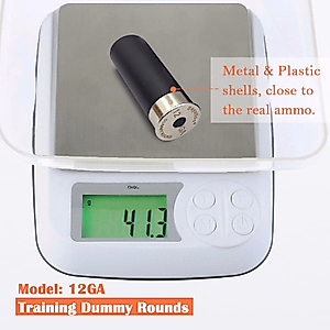 Bayattoo 12GA Safety Practice Rounds Action Trainer Dummy Round Dry Fire Training Snap Cap (6pk)