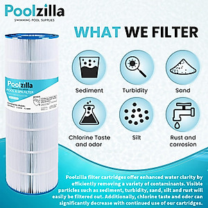 Poolzilla 1 Pack Pool Filter Cartridge Replacement for PAP200, Pentair CC200, Filbur FC-0688, Unicel C-9419, Aladdin 29902, Baleen AK-8005, Pure N Clean PC-0688, R173217, Predator 200, SD-00071