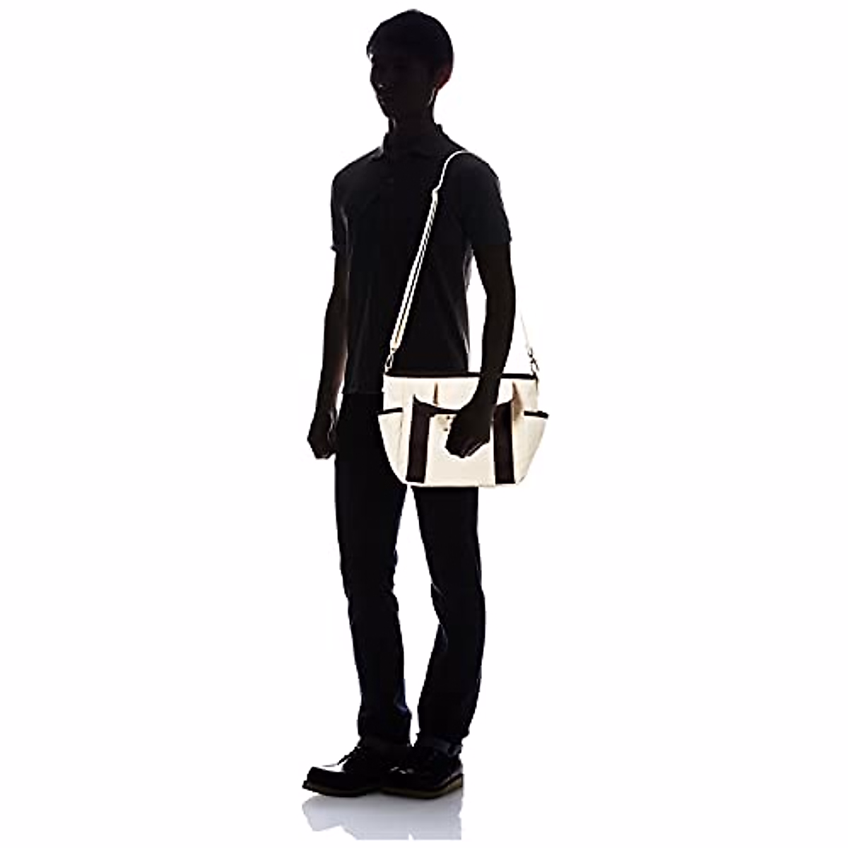 KANGOL(カンゴール) Thick Cotton Canvas 2-Way Shoulder Bag, Boat Shape, M, wht