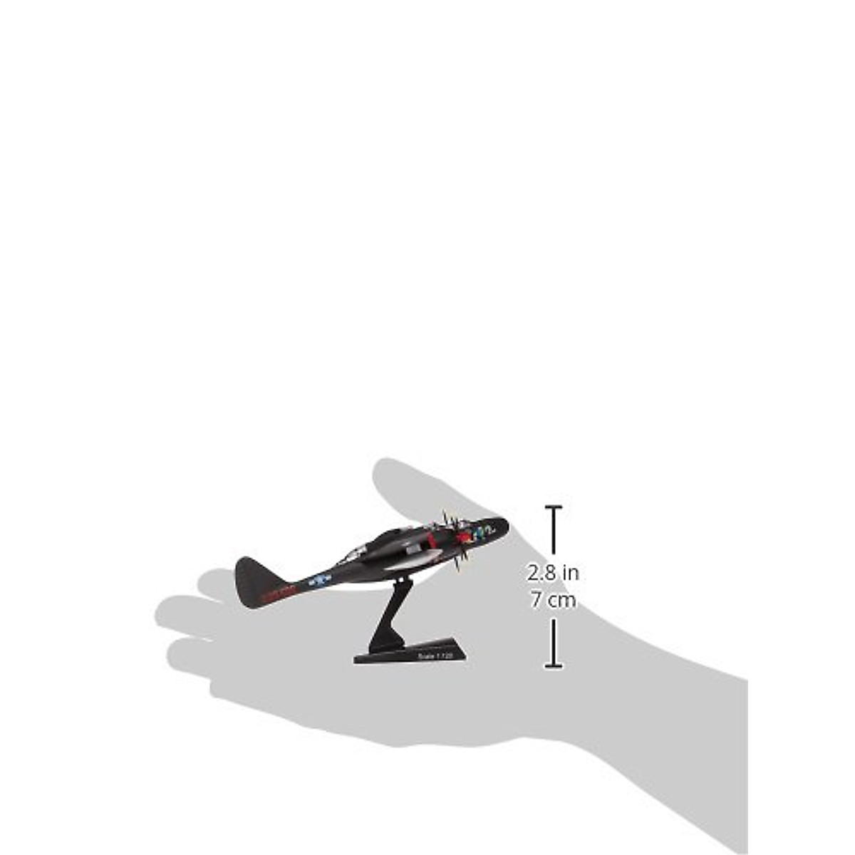 Daron Worldwide Trading Postage Stamp P-61 Black Widow Lady in The Dark 1/120 Airplane Model