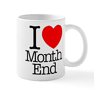 CafePress I Heart Month End 15 Oz Ceramic Large Mug Ceramic Coffee Mug, Tea Cup 11 oz