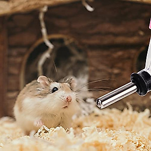 POPETPOP 4Pcs Hamster Water Bottles- Hanging Water Dispenser Small Animal Drinking Bottle for Hamsters, Mice, Rats ( 60ML )