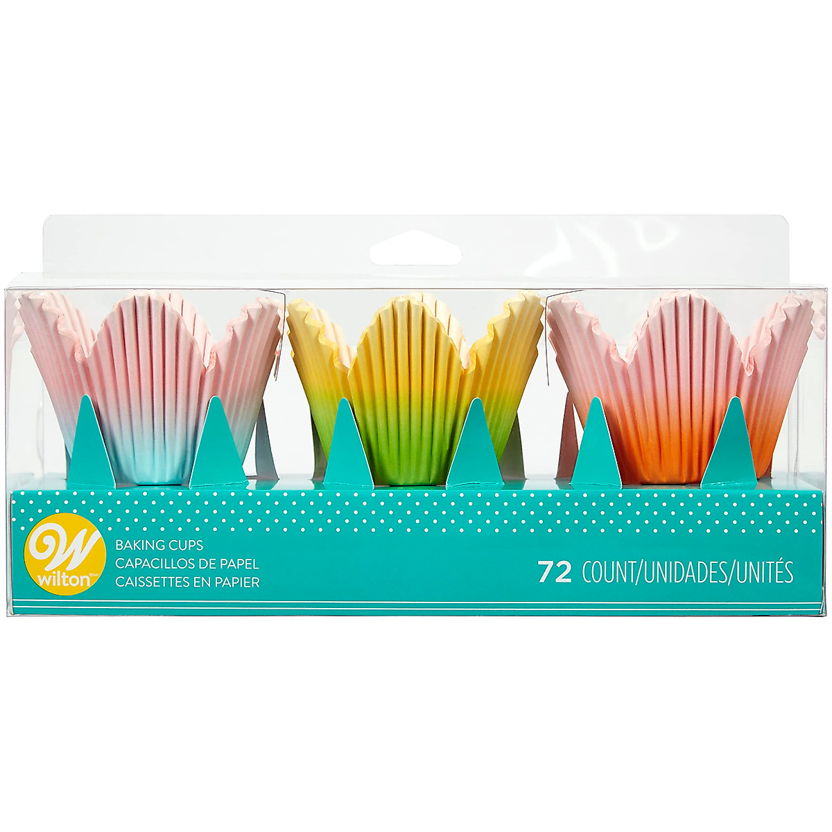 72 Ct Spring Easter Flower Petal Baking Cups Ombre