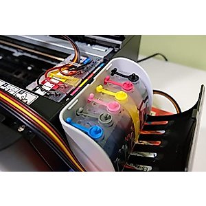 INKXPRO 312XL Empty Ink System CISS Refillable Cartridge Kit with Ink Flow Control Damper for Chipless Firmware Installed EPSON XP-15000 Printer