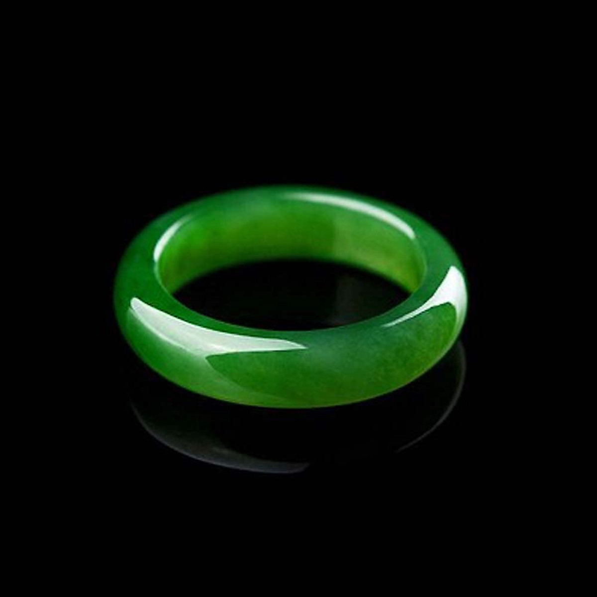 MIFYNN Jade Ring for Women Men Colorful Natural Emerald Ring for St. Patrick's Day Gifts