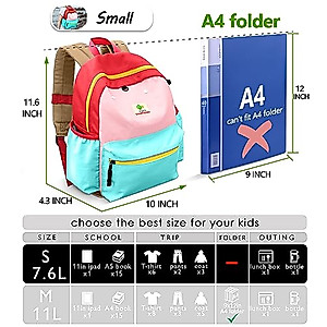 Preschool Toddler Backpack For Boys Girls, Toddler School Mini Backpack For School & Travel, Small Kids Child Backpacks, Preschool Kindergarten Elementary Toddler bag, 11" H, For Kids 2-4, Small
