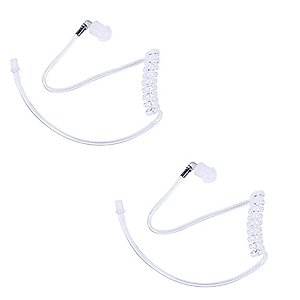 AIRSN Replacement Acoustic Coil Tube for Motorola Kenwood Two Way Radio Walkie Talkie Earpiece (Pack of 2)