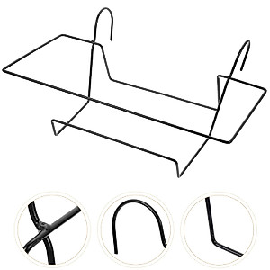 YARNOW Flower Pot Hanger Black Stand Black Flower Pots Hanging Wall Planters Hanging Flower Pot Black Plant Pot Hanging Plant Pots Black Hanging Planter Bonsai Rack Iron Track Rectangle