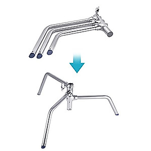 Neewer Stainless Steel Heavy Duty C-Stand, 5-10 feet/1.5-3 Meters Adjustable Photographic Sturdy Tripod for Reflectors, Softboxes, Monolights, Umbrellas