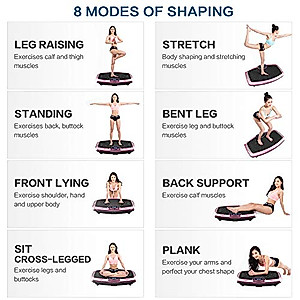 nimto Vibration Plate Exercise Machine Whole Body Workout Vibration Fitness Platform for Home Fitness & Weight Loss + BT + Remote, 99 Levels