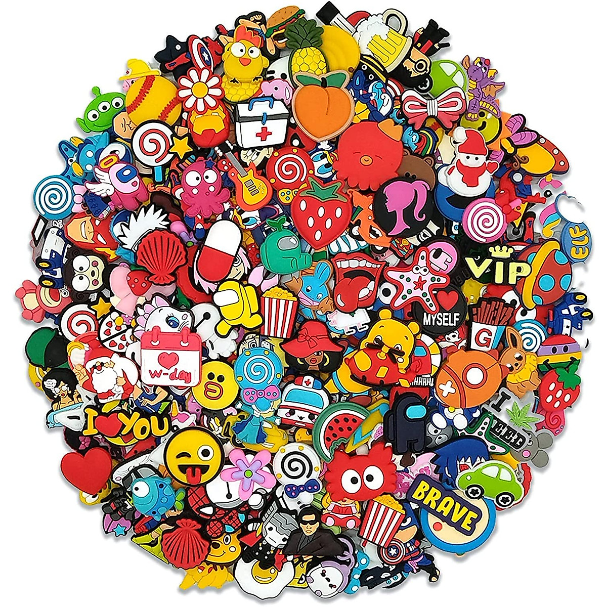 25 pcs Random Shoe Charms for Shoe Decoration & Boys Girls Party Favors Birthday Gifts