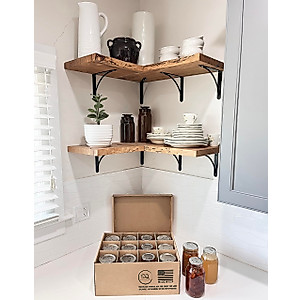 Mason Jar Storage Box Set of Three for Quart Size Canning Jars with Handles Heavy Duty Stackable Cardboard Box for Regular and Wide Mouth 32 Oz Mason Jars Canning Jar Storage Box With Labels