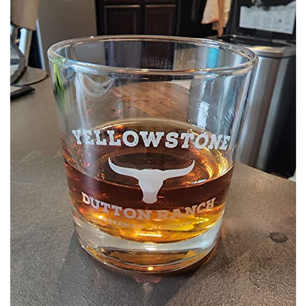 Yellowstone Dutton Ranch Old Fashioned Whiskey Rocks Glass - Made in USA