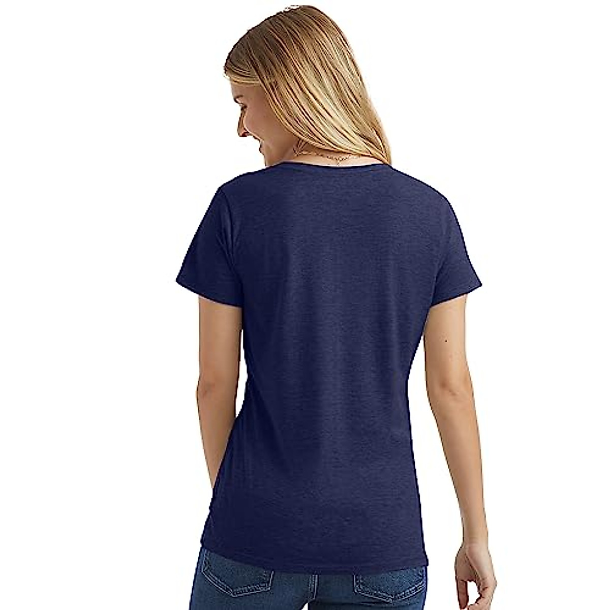 Hanes Women's Short Sleeve V-Neck Graphic T-Shirt