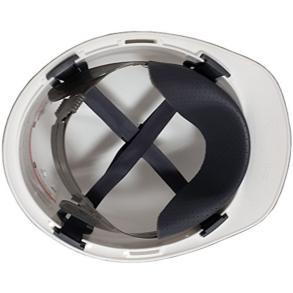 MSA V Cap Style Hard Hats with Lightweight Staz-On Suspension with Tote Bag - White