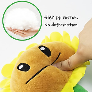 Maikerry 3 Pieces Plants and Zombies vs Plush Toy, 8'' Tall PVZ Stuffed Figure Doll for Children, Great Gifts for Kids and Fans