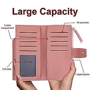 Personalized Photo Wallets for Women Custom Engraved Leather Clutch Wallet Womens Large Phone Holder Gifts for Mom Wife Friend Sister at Birthday, Anniversary, Thanksgiving, Mothers Day, Christmas