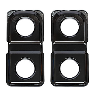 Range Kleen 1-Piece Drip Pan, Style K fits rectangle burner Gas Ranges Amana, GE, Hotpoint, Kenmore, Magic Chef, Maytag, Black Porcelain