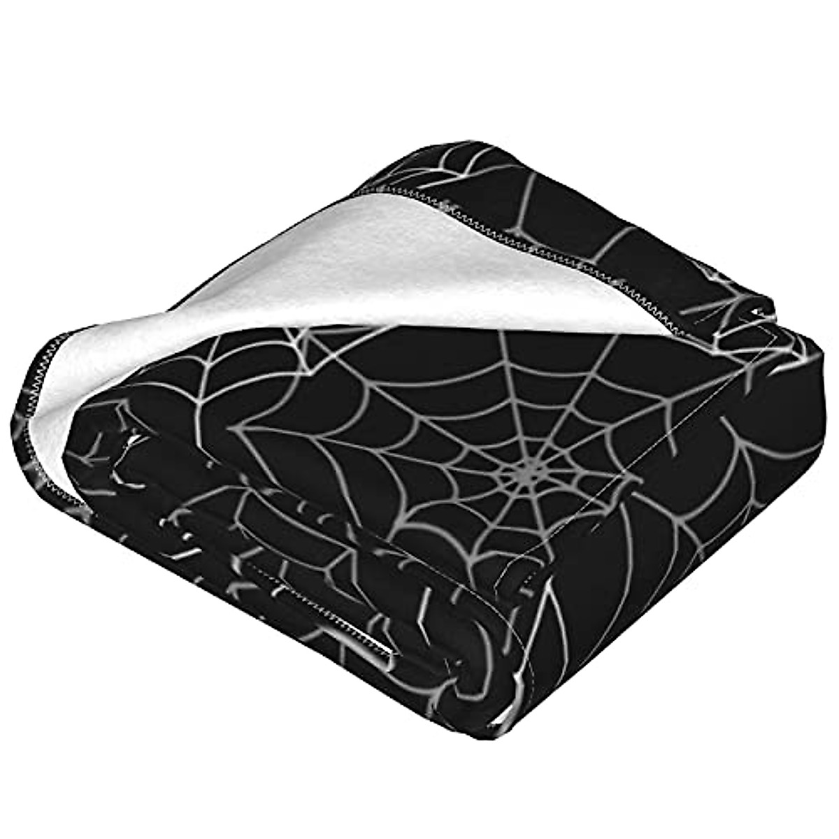 Annalice Spider Cobweb Spiderweb Halloween Goth Pattern Flannel Fleece Blanket Ultra-Soft Fluffy Warm Throw Blanket for Couch Bed All Seasons Suitable for Women, Men 50*40inch