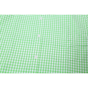 Men Plaid Cotton Casual Slim Fit Long Sleeve Button Down Dress Shirts Light Green