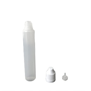 JOYWEE (30 Pack, Multi Color Caps) 30ml PE Pen Plastic Bottle with Childproof Cap for Vape Liquid, Light Oil, Paint, dropper bottle eliquid bottle liquid bottle squeeze bottle TIP Dropper Bottle