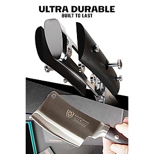 Dalstrong Meat Cleaver Knife -4.5"- Gladiator Series Elite-Heavy Duty Giftable Kitchen Knife - Black Handle-Razor Sharp Knife-Forged High Carbon German Steel -w/Sheath-NSF Certified