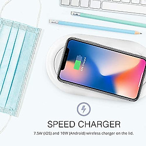 UV Phone Sanitizer and Charger by Johns Avenue. Fits Phone, Credit Cards, Keys, Cash. Cell Phone Sanitizer Can be Used in The Car on The Way Home - No Need to Bring Germs Home