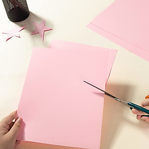 50 Sheets 8 1/2 x 11 Thick Paper Cardstock Blank Cards Colorful for DIY Crafts Cards Making, Invitations, Scrapbook Supplies (Pink, 8 1/2 x 11)