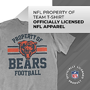 Team Fan Apparel NFL Adult Property of T-Shirt - Cotton & Polyester - Show Your Team Pride with Ultimate Comfort and Quality (Chicago Bears - Sport Gray, Adult X-Large)