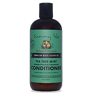 Sunny Isle Jamaican Black Castor Oil Tea Tree Mint Conditioner 12oz | Extreme Hydration & Detangling | Hair Growth & Itchy Scalp