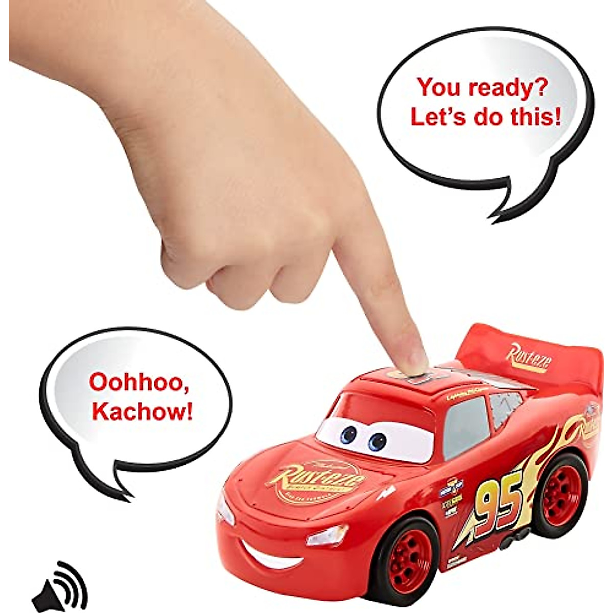 Mattel Pixar Track Talkers Toy Vehicles, Lightning Mcqueen Talking Car, Collectible Character Car, 5.5-Inch