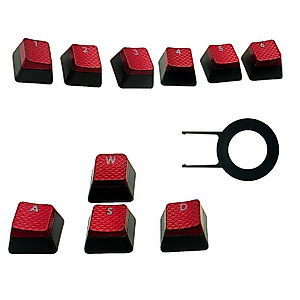 HUYUN 1set FPS Backlit Key Caps Replacement for Corsair K70RGB K70 K95 K90 K65 K63 Gaming Keyboards Cherry Key switches (Red)