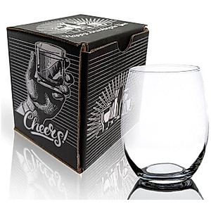 DEMS for USA RBG Wine Glass Stemless | SPEAK YOUR MIND - Ruth Bader Ginsburg | 15oz Commercial Chip Resistant Tumbler | Made in USA, 2M103-438