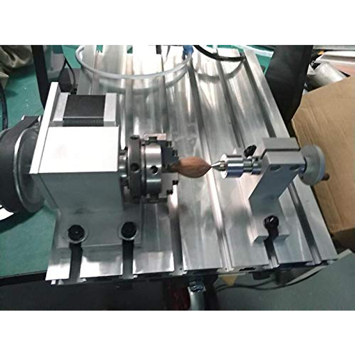 CNC Milling Machine Rotational Axis CNC Router Rotary Table Rotary a axis 4th Axis 65mm 3 Jaw Chuck Dividing Head w/ Nema17 stepper motor w/ 54mm Tailstock Reducing ratio 4:1 for CNC Engraving Machine
